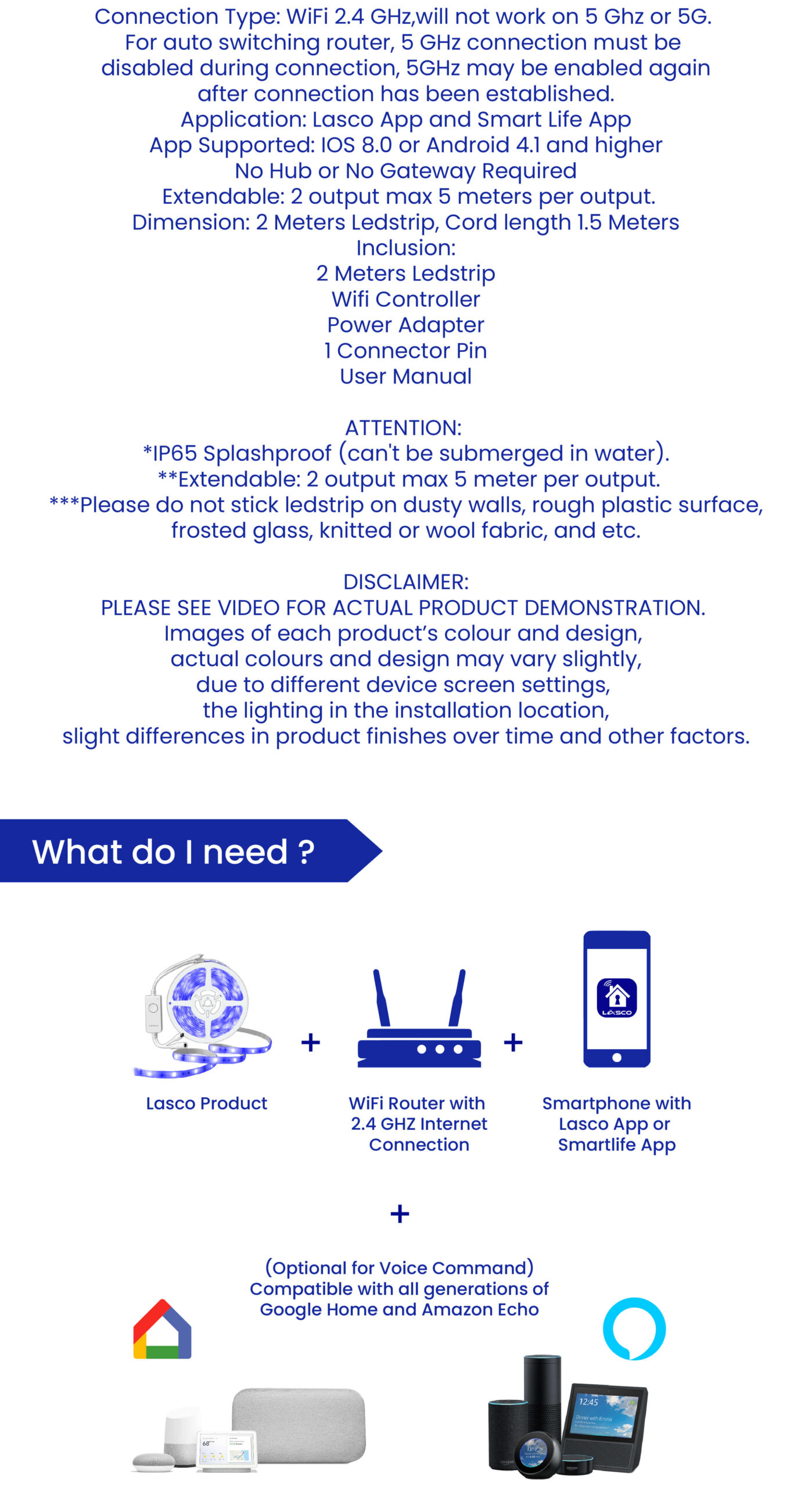 Lasco WiFi 4 PIN Ledstrip - Lasco