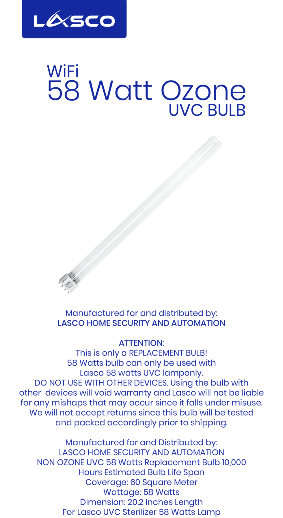 Lasco 58W Ozone UV Bulb - Lasco
